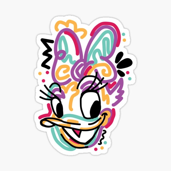 "Miss Daisy Duck" Sticker for Sale by artbyalissa | Redbubble