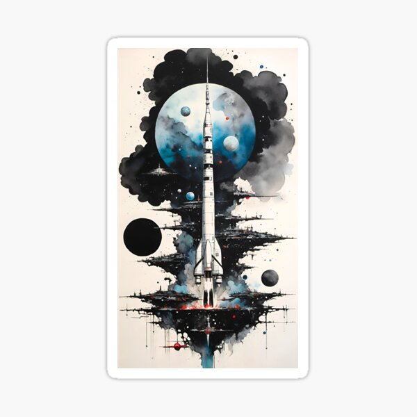 "Rocket takeoff" Sticker by Bubbleair | Redbubble