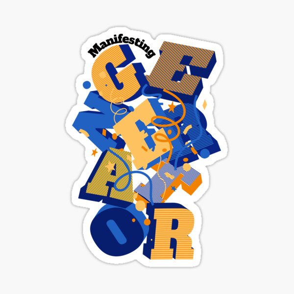 "Human Design: Manifesting Generator 3D Letter Scramble" Sticker for ...