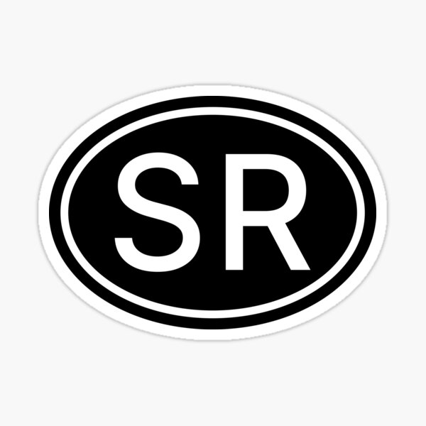"SR Initials Monogram Oval White Letters" Sticker for Sale by jeallan ...
