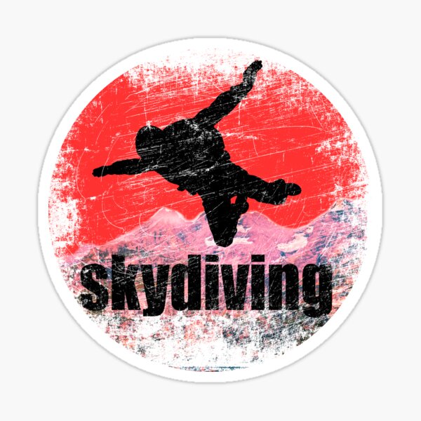 "Skydiving skydiving" Sticker by RetroFuchs | Redbubble