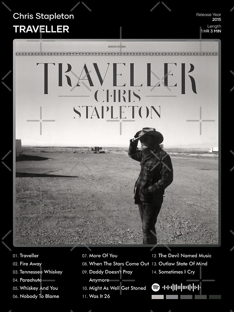 "Chris Stapleton - Traveller Tracklist Album" Poster for Sale by ...
