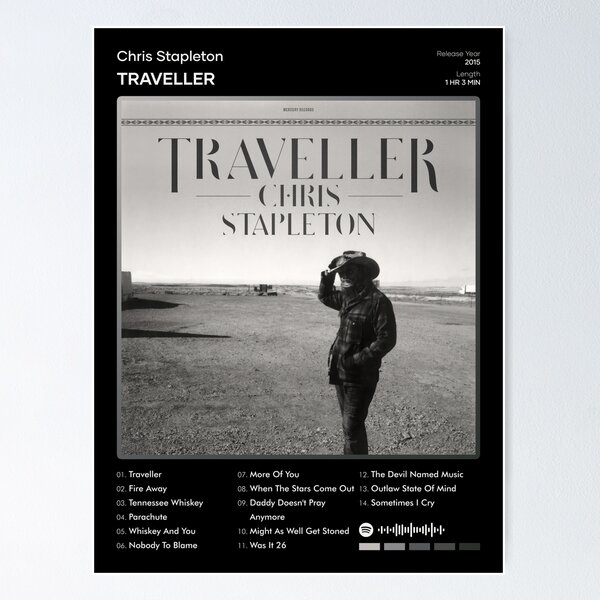 "Chris Stapleton - Traveller Tracklist Album" Poster for Sale by ...