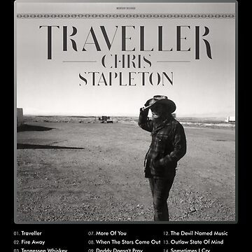 "Chris Stapleton - Traveller Tracklist Album" Poster for Sale by ...