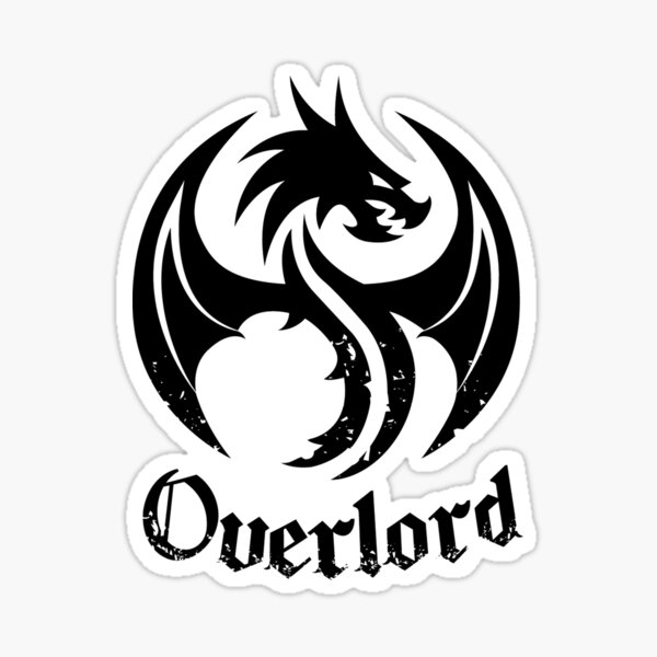 "Official Overlord Merch (Black Variant)" Sticker for Sale by ...