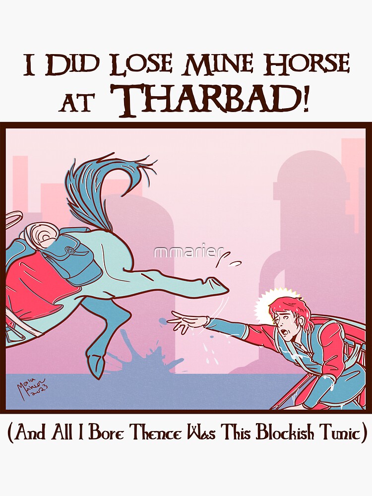 "A Blockish Tunic for a Steward's Son" Sticker for Sale by mmarier ...