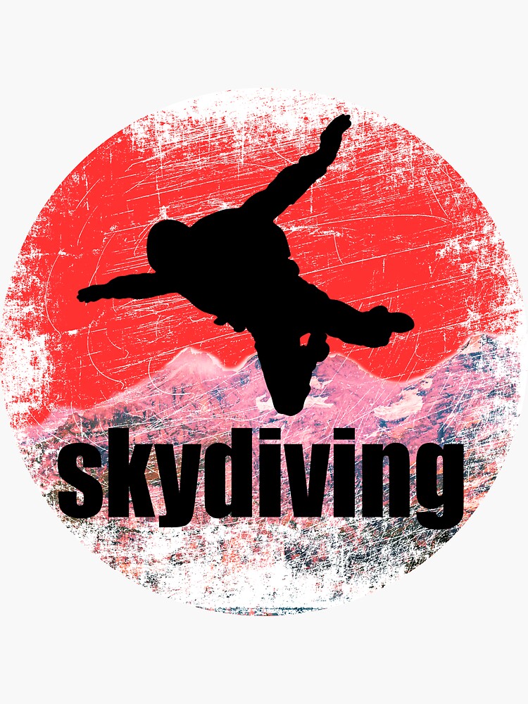 "Skydiving Skydiving" Sticker for Sale by RetroFuchs | Redbubble