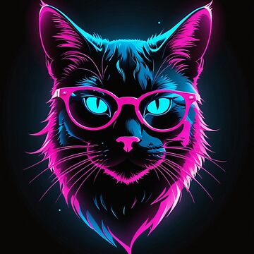 "pink cat head with sunglasses" Sticker for Sale by Epic TV | Redbubble