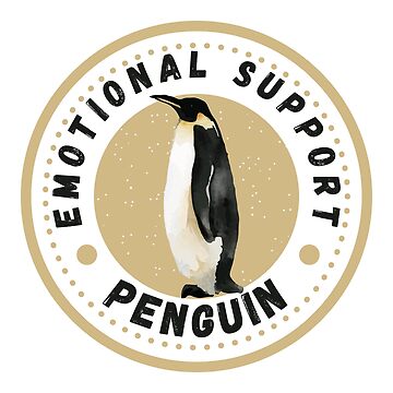 "Emotional support penguin for penguin lovers" Sticker for Sale by penguinarchives | Redbubble