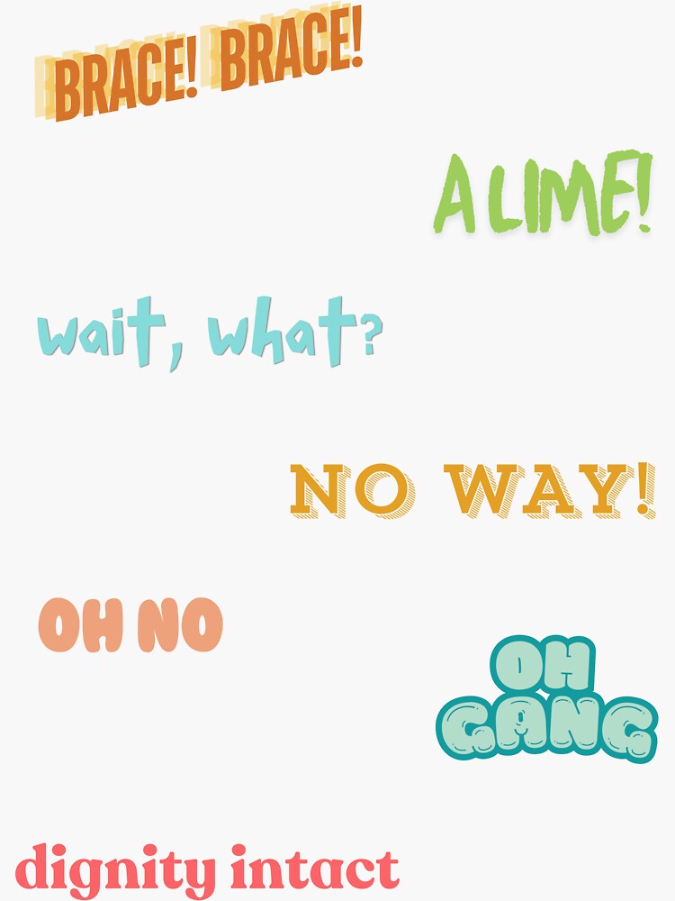 "Taskmaster UK moments I quote a lot" Sticker for Sale by Hell0Potato | Redbubble