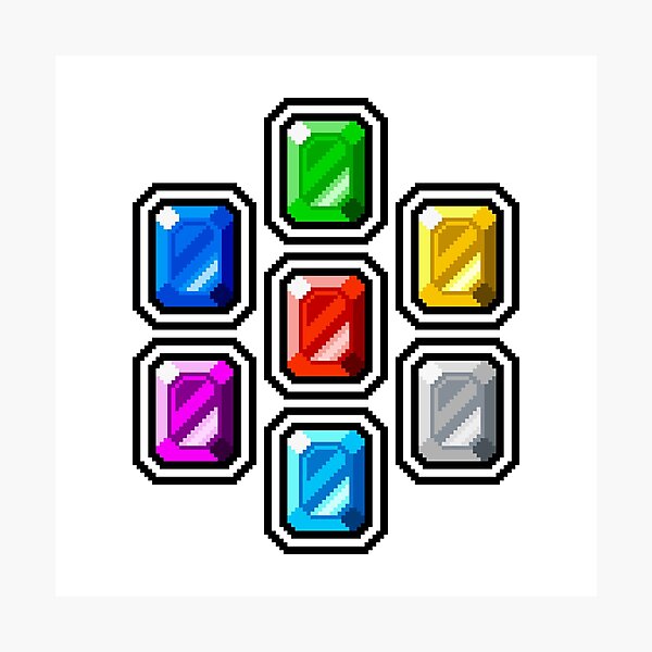 "Sonic Rush - Sol Emeralds pixel art" Photographic Print for Sale by ...