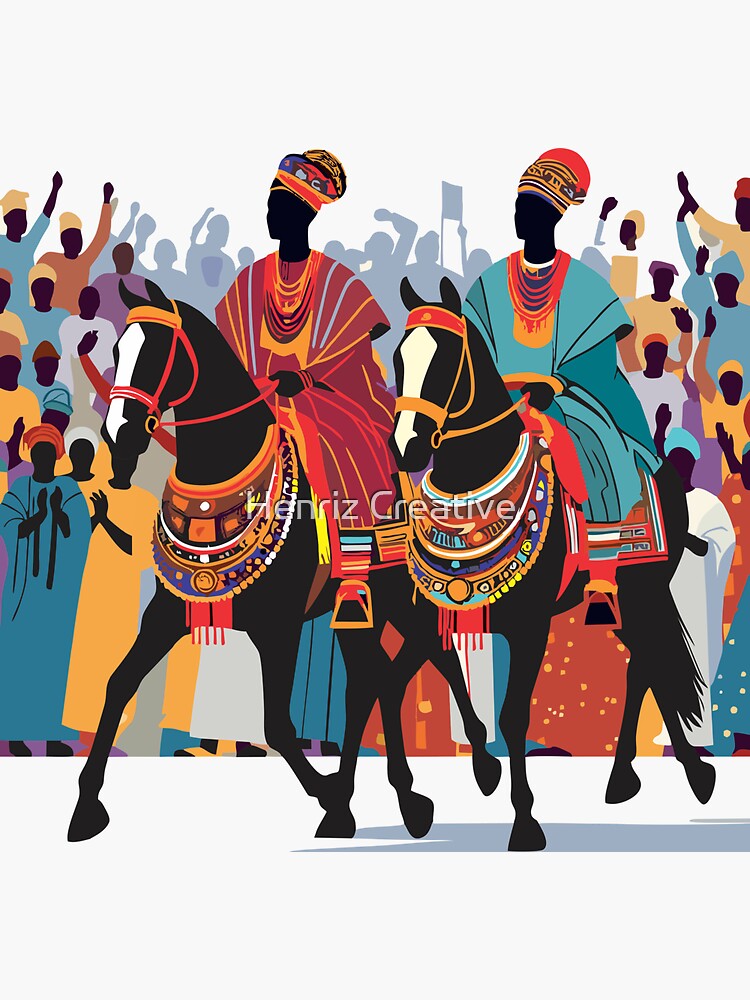 "African Ojude Oba Festival Art" Sticker for Sale by Henriz Creative ...