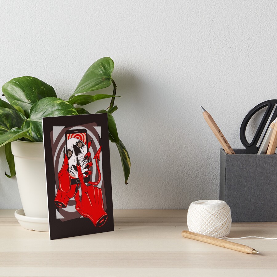 "DoomScrolling - Look up the Devil" Poster for Sale by VonKowen | Redbubble
