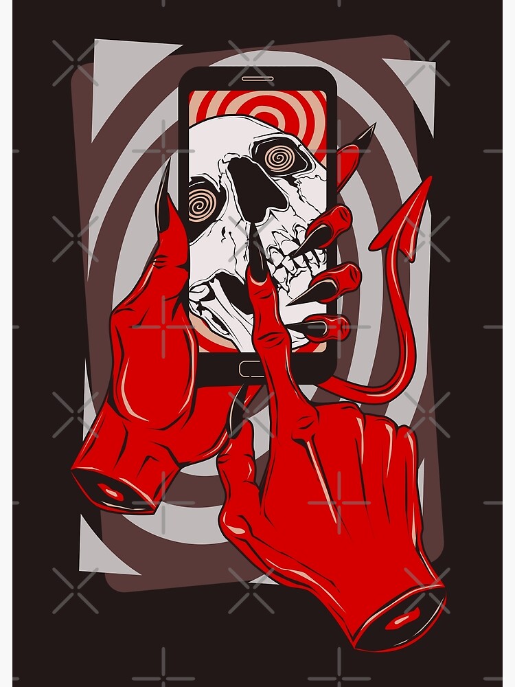 "DoomScrolling - Look up the Devil" Poster for Sale by VonKowen | Redbubble
