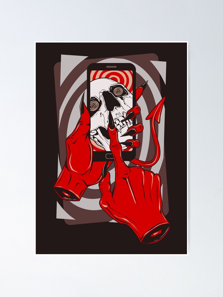 "DoomScrolling - Look up the Devil" Poster for Sale by VonKowen | Redbubble