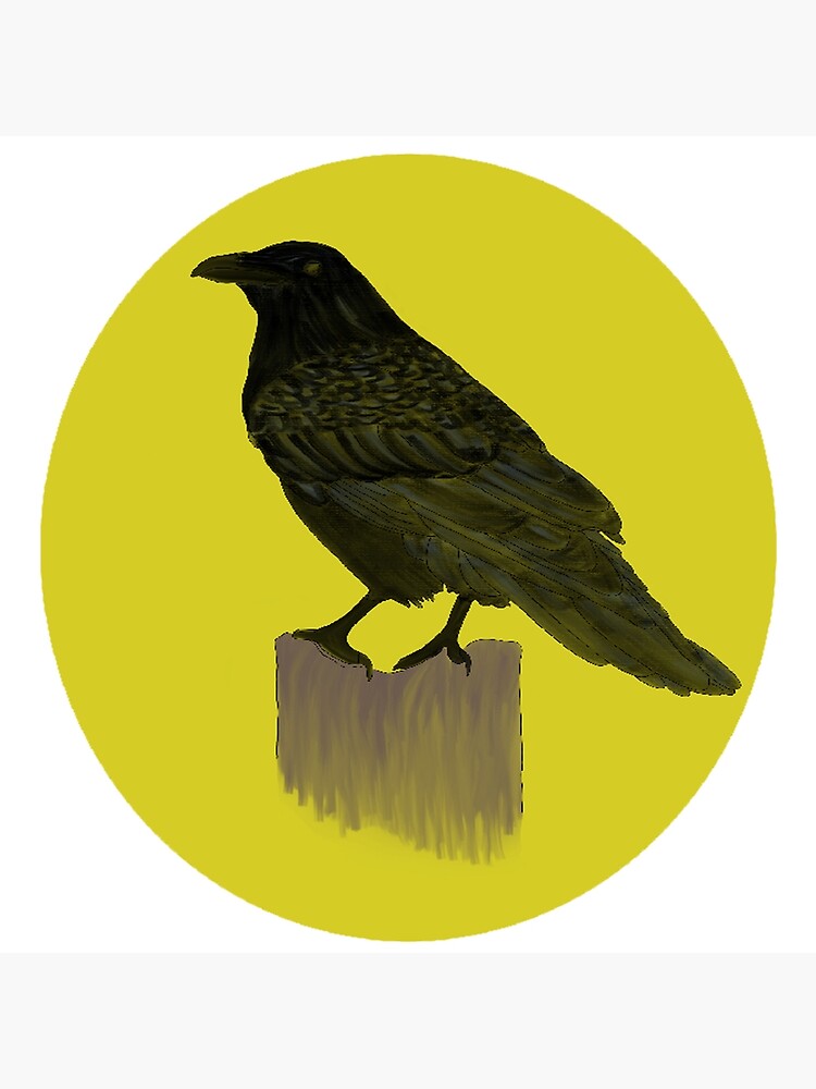 "Crow and Moon Digital Drawing" Photographic Print for Sale by ...