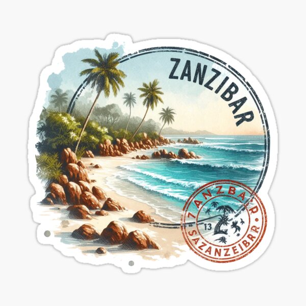 "Zanzibar" Sticker for Sale by ryanapples2 | Redbubble