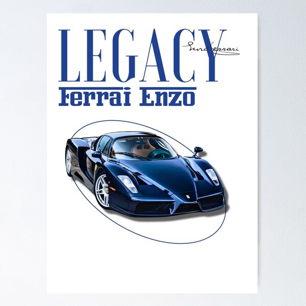 "Enzo Ferrari" Poster for Sale by LUSQUIN0S | Redbubble