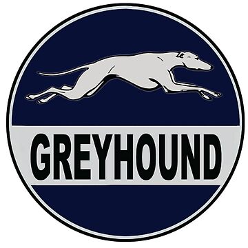 "Vintage Greyhound Bus sign - direct from retro metal sign" Sticker for ...