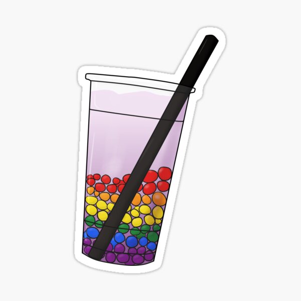 "Rainbow Pride Boba" Sticker for Sale by AvengerofSquids | Redbubble