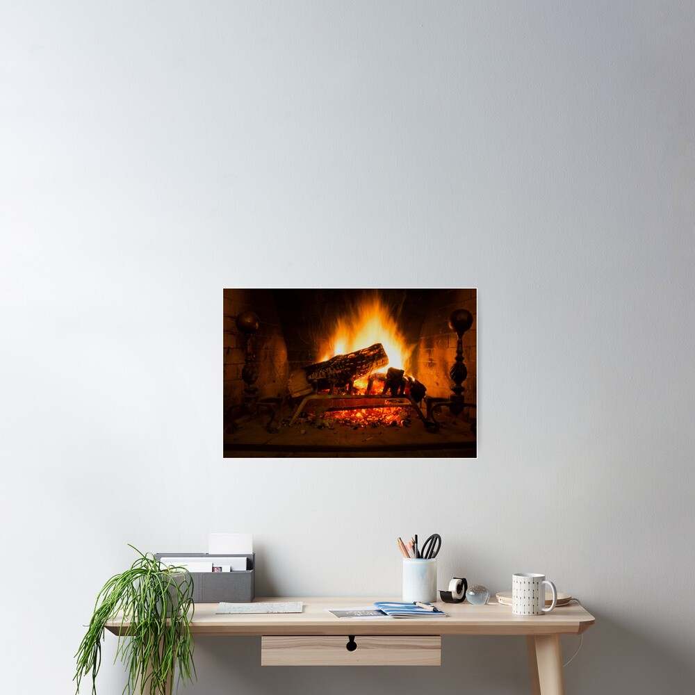"Fireplace" Poster for Sale by maxedoburito | Redbubble