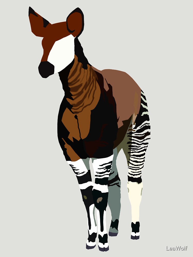 "Okapi Minimalist" T-shirt for Sale by LeaWolf | Redbubble | okapi t ...
