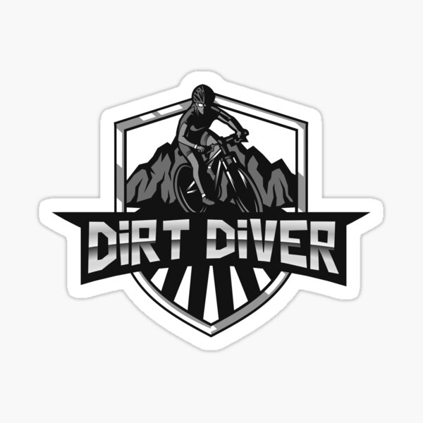 "Dirt Diver Mountain biking" Sticker for Sale by JonoTee | Redbubble