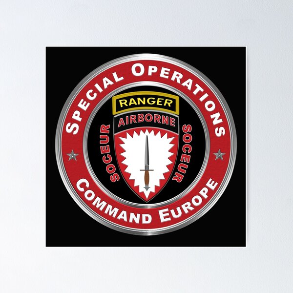 "SPECIAL OPERATIONS COMMAND EUROPE SOCEUR" Poster for Sale by ...
