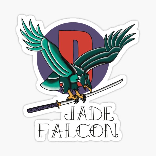 "BattleTech Jade Falcon Color American Traditional Tattoo" Sticker for ...