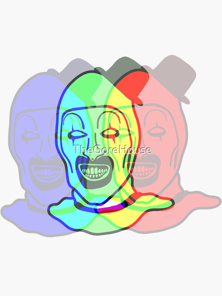 "Signature 3D Art the Clown from Terrifier" Sticker for Sale by ...