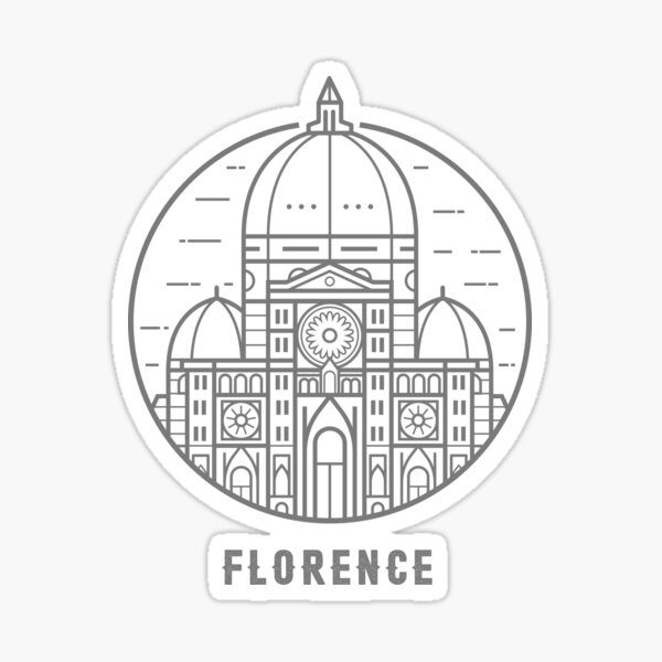 "City Destination - Florence" Sticker for Sale by DisobeyTees | Redbubble