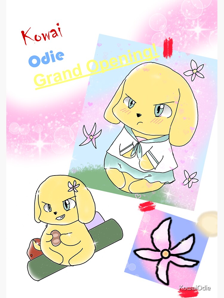 "Grand Opening of Kowai Odie!" Sticker for Sale by KowaiOdie | Redbubble