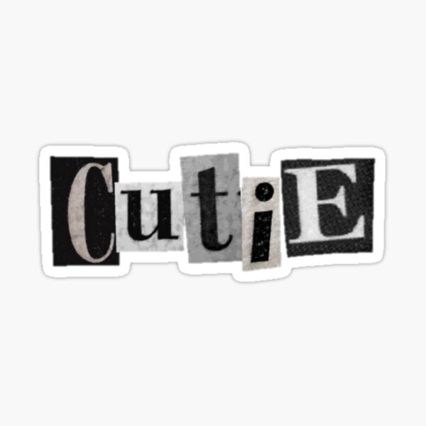 "'Cutie' Newspaper Sticker" Sticker for Sale by BR33ZYE | Redbubble