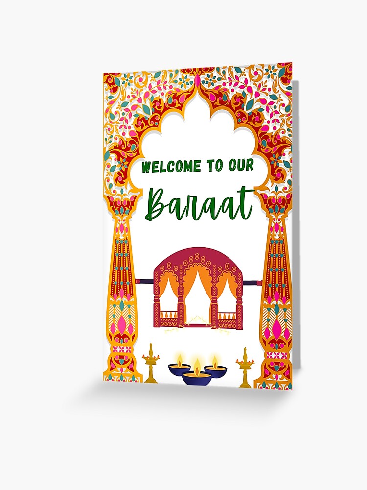 "Welcome Wedding Baraat Vidai Rukhsati Sign Board | Indian Wedding ...