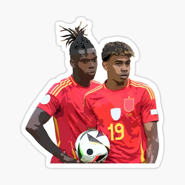 "Nico Williams & Lamine Yamal" Sticker by raffrasta | Redbubble