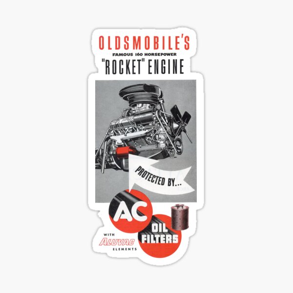"The 1950s V8 Engine. What A Rocket! " Sticker for Sale by taspaul | Redbubble