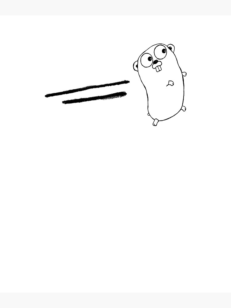 Póster «Sudadera con el logo de Go Golang Logo Mascot Programming ...