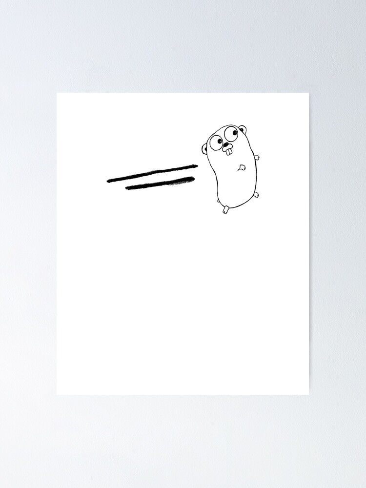 Póster «Sudadera con el logo de Go Golang Logo Mascot Programming ...