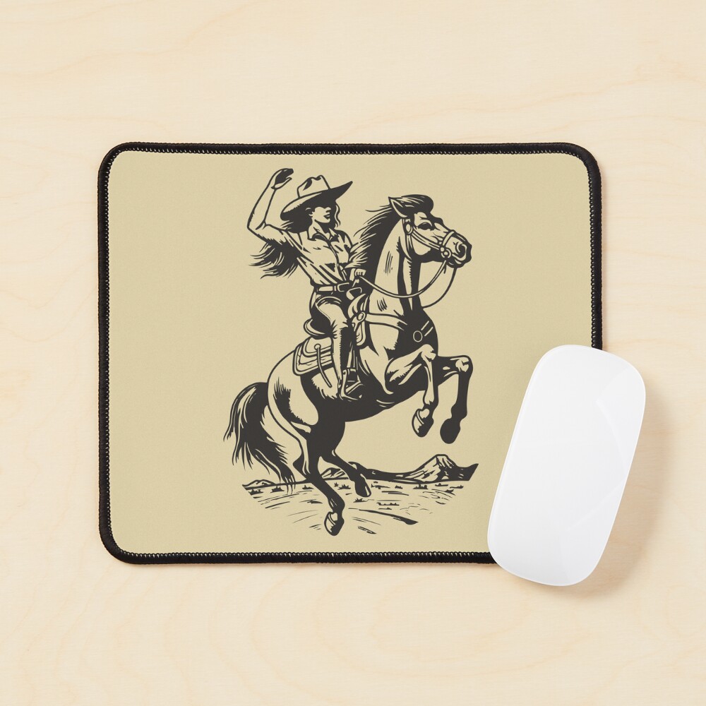 "Cowgirl Horseback Western Cowboy" Sticker for Sale by Wild-Co | Redbubble