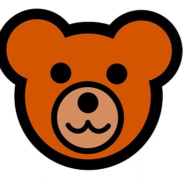 "Teddy Bear Face" Sticker for Sale by Reethes | Redbubble