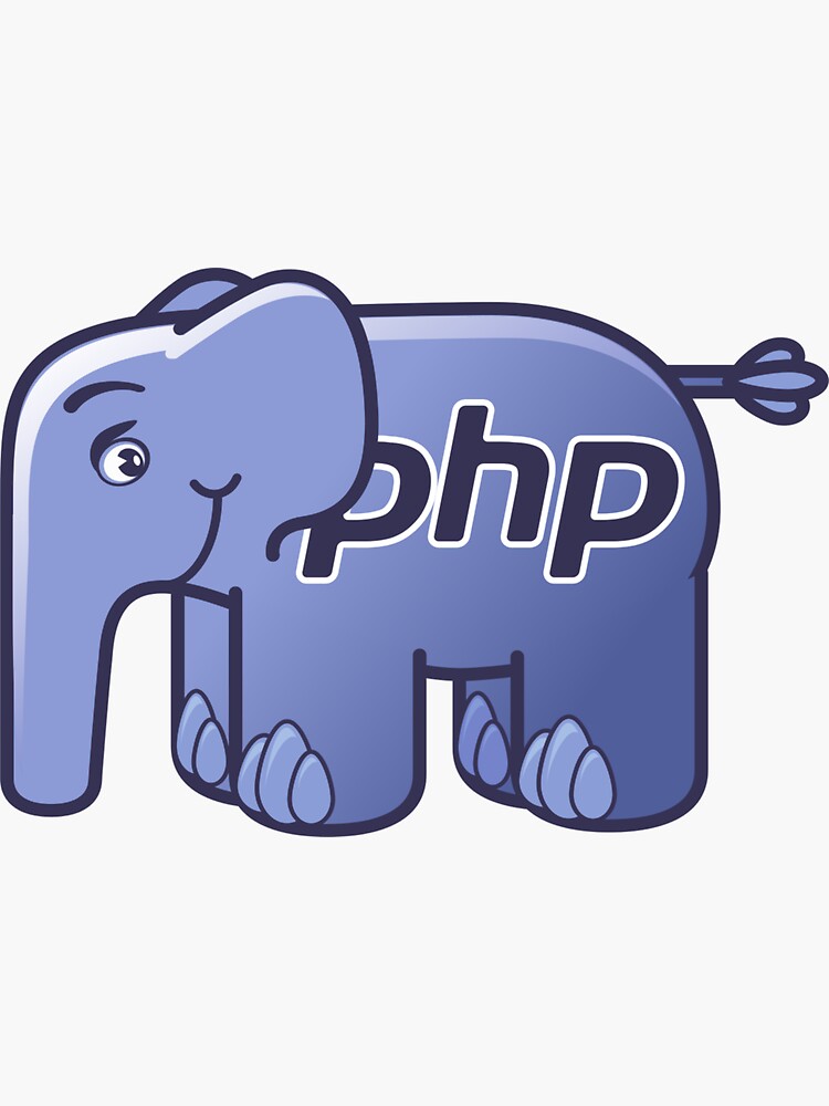 Pegatina «Lenguaje PHP oficial ElePHPant Mascot Logo Hoodie» de ...