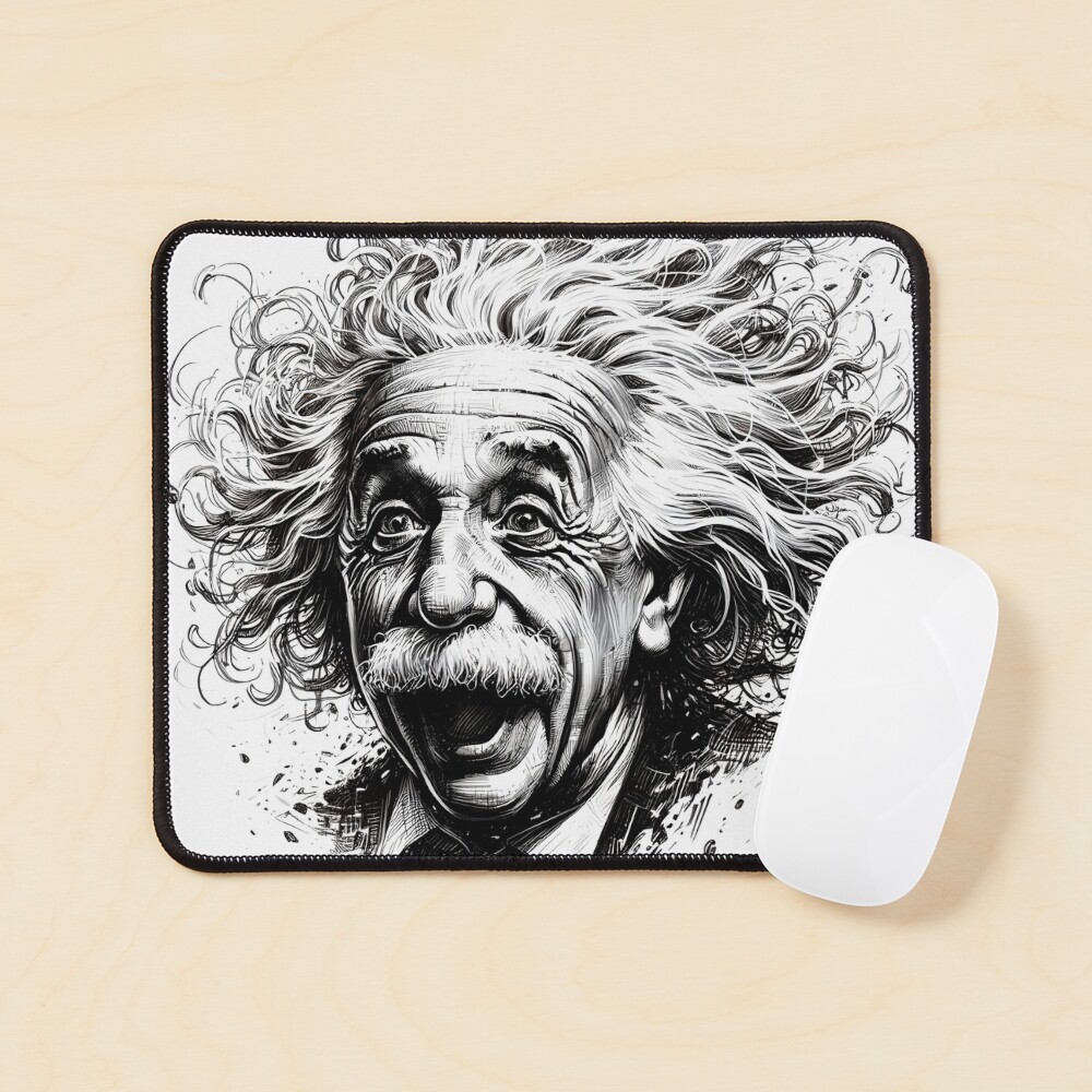 "Albert Einstein's theory of curl relativity" Sticker for Sale by Ssevi ...
