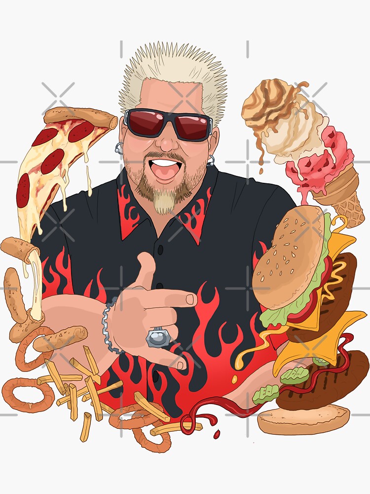"King of Flavortown" Sticker for Sale by MistyFigs | Redbubble