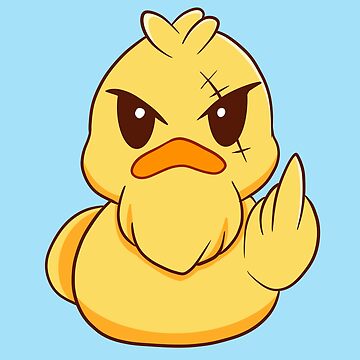 "Chibi Duck Flipping Giving you the Middle Finger" Art Print for Sale ...