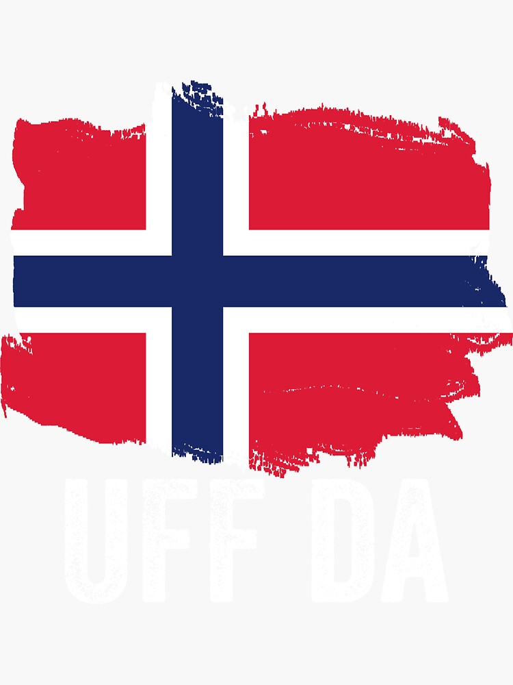 "Uff Da Norwegian Phrase Scandinavian Norge Viking Uff Da Gear" Sticker ...
