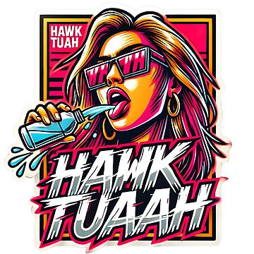 "Hawk Tuah Retro Sticker" Sticker for Sale by ManeeStore | Redbubble