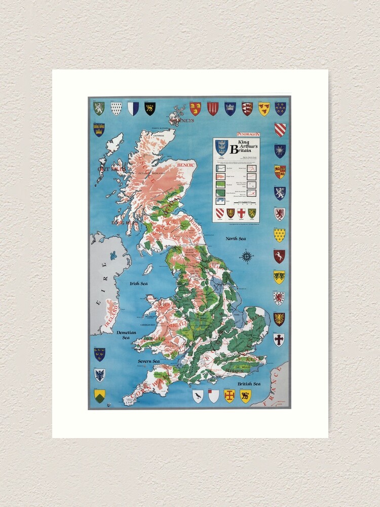 "Pendragon Classic Britain Map" Art Print for Sale by Chaosium | Redbubble