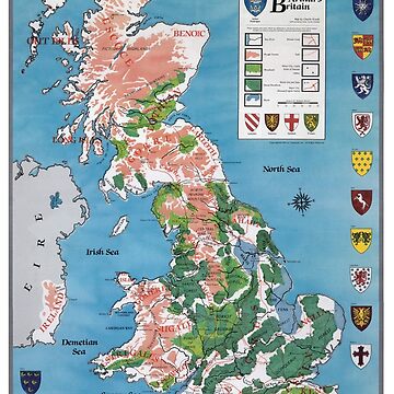 "Pendragon Classic Britain Map" Poster for Sale by Chaosium | Redbubble
