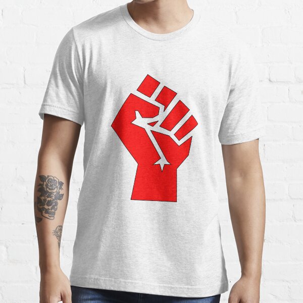 "Solidarity Fist Salute Red" T-shirt for Sale by BenjiKing | Redbubble ...