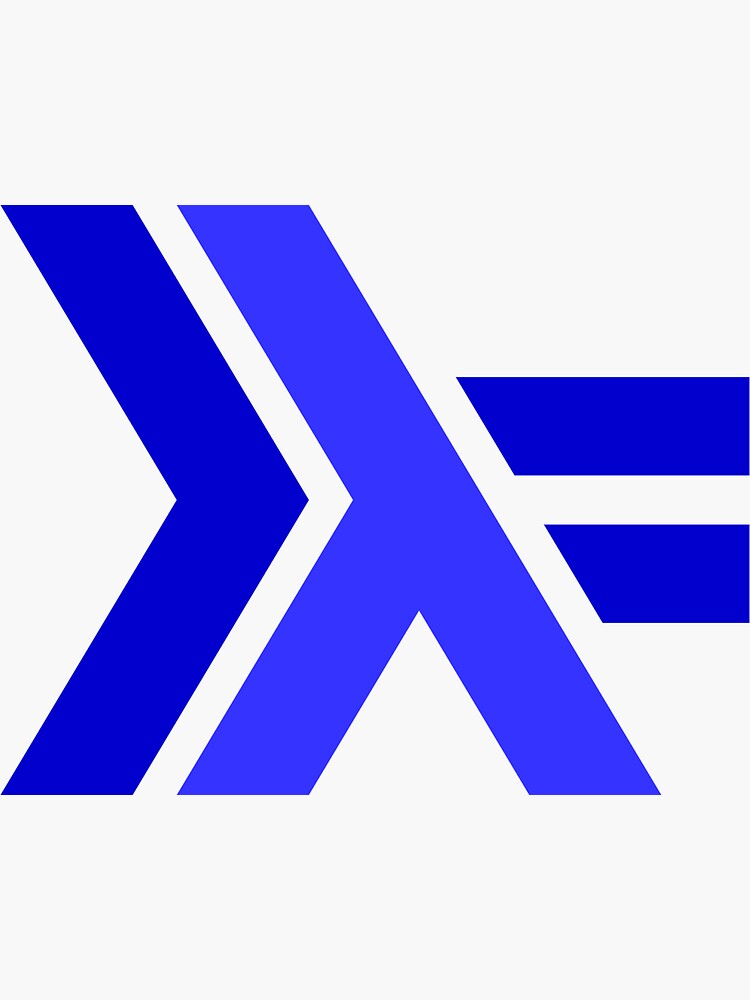 "Haskell Language Logo (Blue) Long Sleeve T-Shirt" Sticker by ...